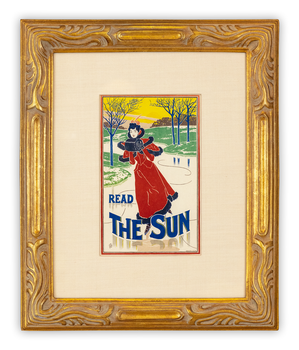 Read the Sun by Louis Rhead, Framed Art Nouveau Japon lithograph, 1897 ...
